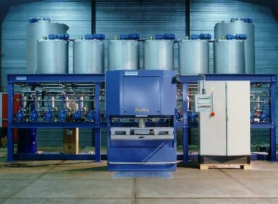 Machine à teinter depuis des fûts ou des conteneurs IBC-FlexoKing FT